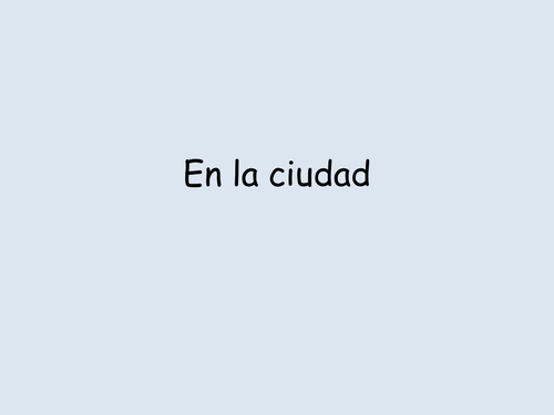 Places in town: Spanish vocabulary lesson | Teaching Resources