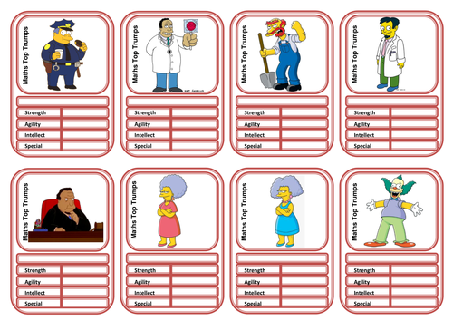 Differentiated Top Trump Templates | Teaching Resources