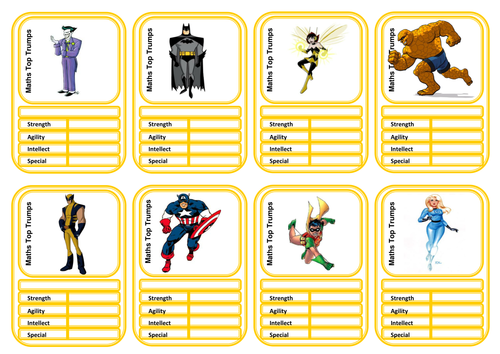 Differentiated Top Trump Templates | Teaching Resources