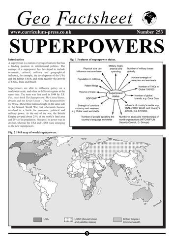 Superpowers (edexcel) | Teaching Resources
