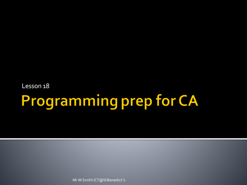 GCSE Computing - Lesson 18 | Teaching Resources