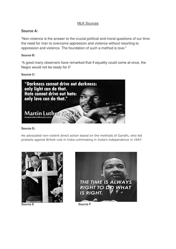 What was the message of MLK? | Teaching Resources