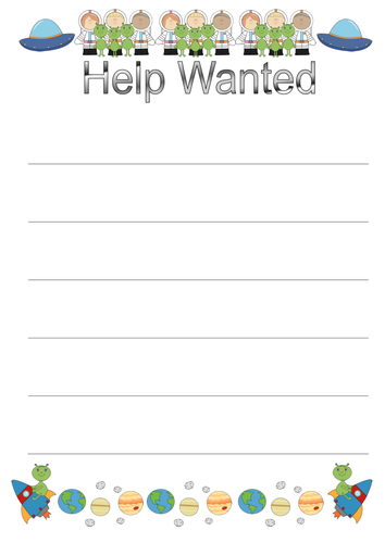 Space, Alien 'Help Wanted' posters | Teaching Resources