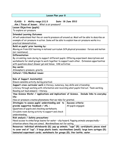 The magic of air pressure | Teaching Resources