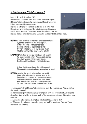 Powerpoint Scheme: A Midsummer Night's Dream | Teaching Resources