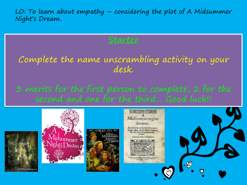 Powerpoint Scheme: A Midsummer Night's Dream | Teaching Resources