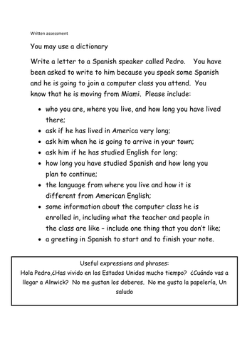 KS4 Spanish Assessments | Teaching Resources