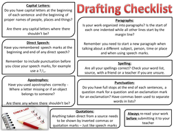 Drafting Checklist | Teaching Resources