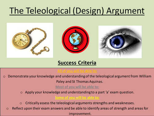 The Teleological Argument | Teaching Resources