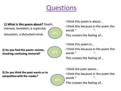 Poetry Scheme - 3 Poems - Lesson 6 Linking poems | Teaching Resources