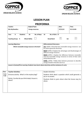 Renewable energy | Teaching Resources