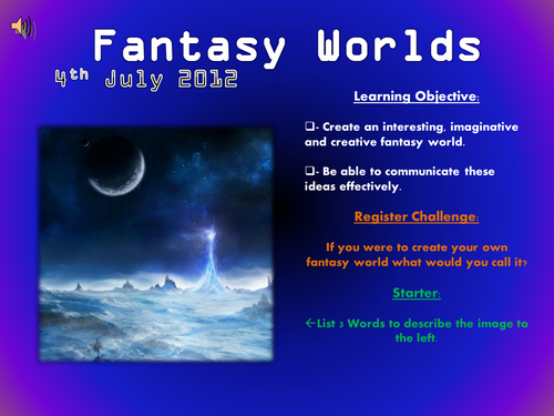 Writing To Describe - Fantasy Worlds Lesson | Teaching Resources