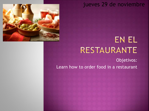 En el restaurante | Teaching Resources