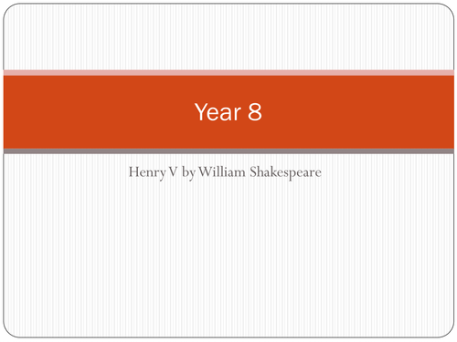 Henry V Summary Lesson: Plot Synopsis Powerpoint | Teaching Resources