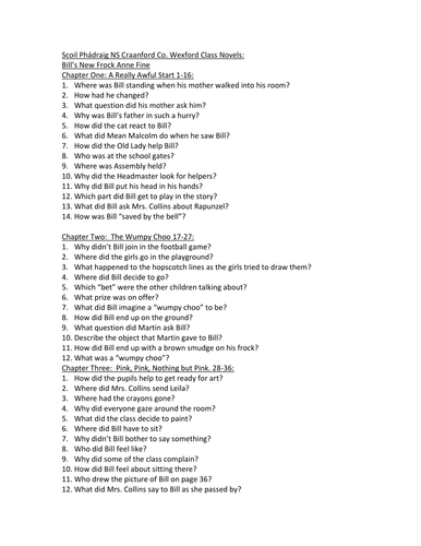 Bill's New Frock Comprehension | Teaching Resources