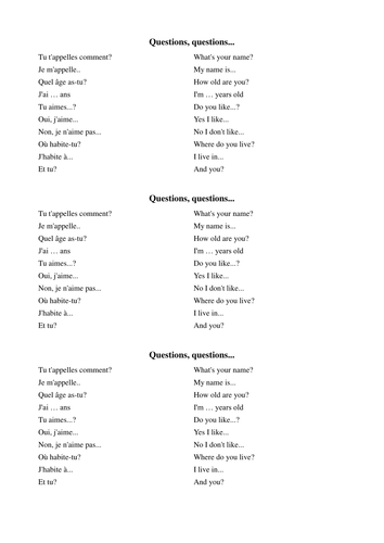 Personal identity revision and practice | Teaching Resources