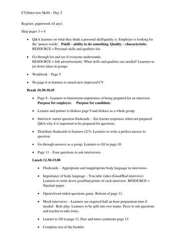 CV Writing resources | Teaching Resources