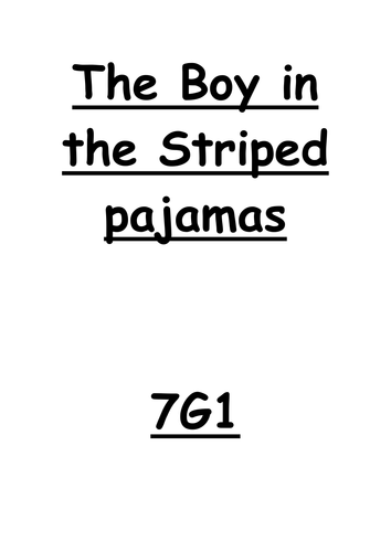 The Boy in the Striped Pajamas | Teaching Resources
