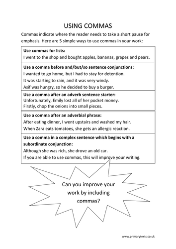 Grammar and Punctuation | Teaching Resources