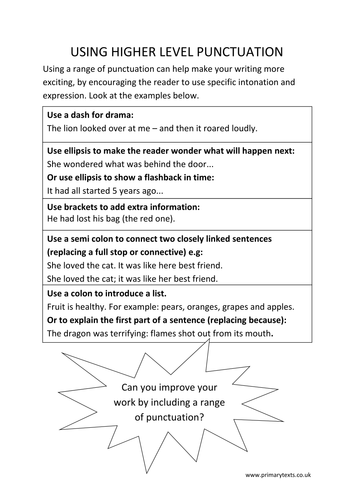 Grammar and Punctuation | Teaching Resources