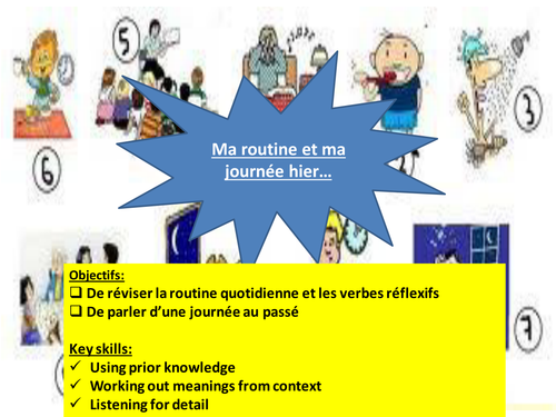 Ma journee hier | Teaching Resources