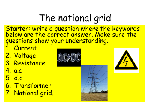 National grid ideas in context 2012 | Teaching Resources