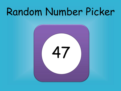 Random Number Pickers (up to 100) | Teaching Resources